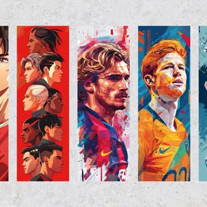 50 Soccer Football Printable Bookmarks, Football Digital Bookmark ...