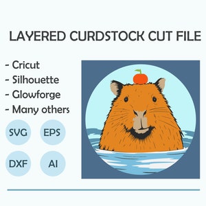 Capybara Shadow Box for Cricut Silhouette Glowforge, Capybara SVG ...