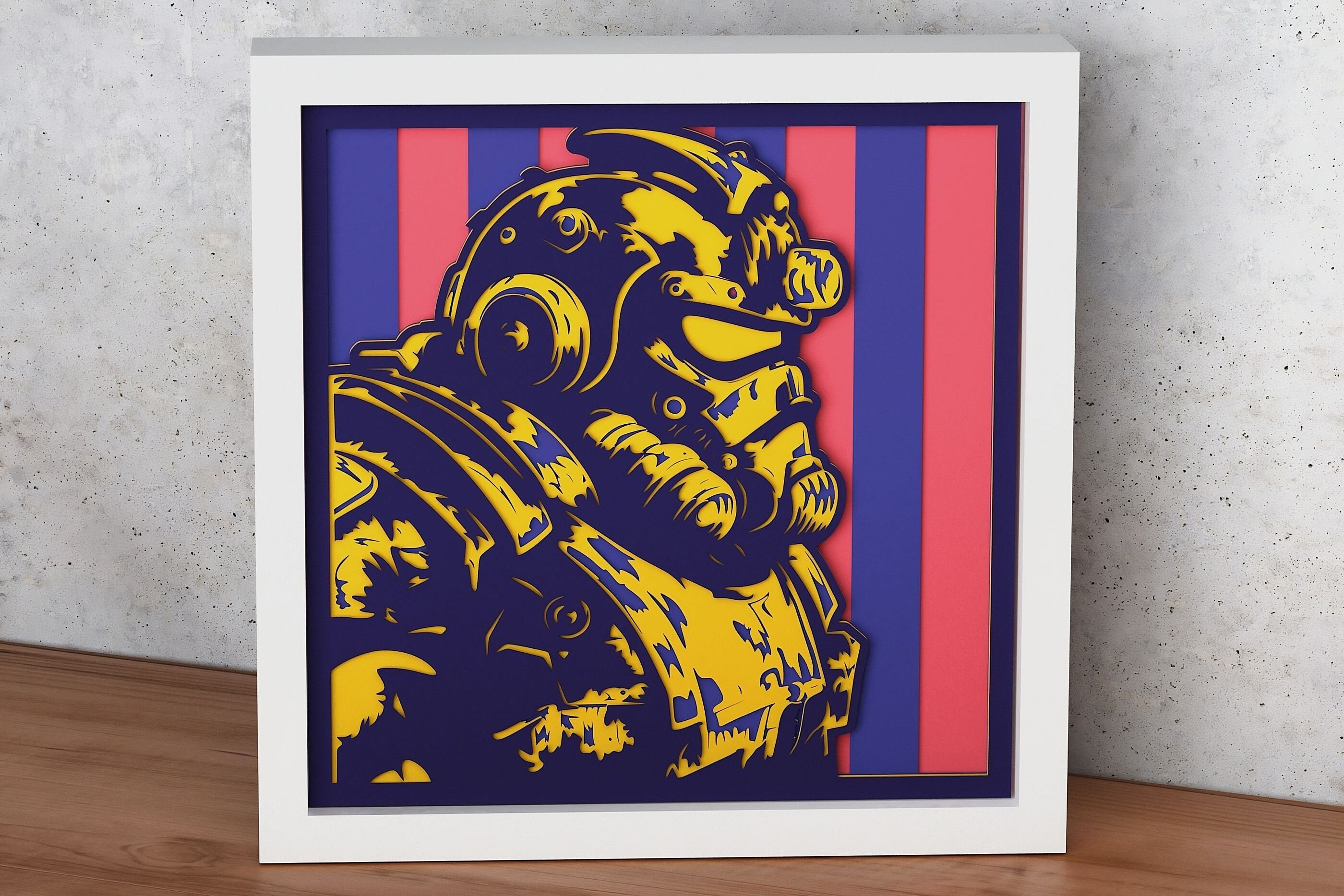 Armored Guy Shadow Box Soldier SVG Layered Design for Cricut - Etsy ...