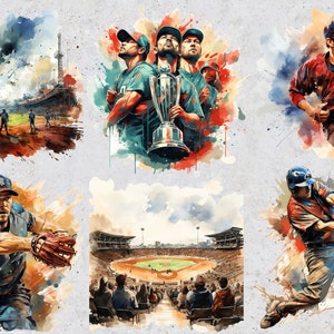 30 Baseball PNG Sublimation Clip Art, Set of Transparent PNG Baseball ...