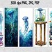 50 Jellyfish Printable Bookmarks, Ocean Digital Download Bookmark ...