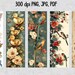 50 Vintage Printable Bookmarks, Floral Rare Digital Download Bookmark ...