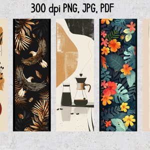 50 Boho Style Printable Bookmarks, Boho Digital Download Bookmark ...