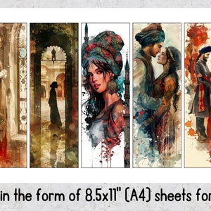 50 Turkish Novel Printable Bookmarks, Turkey Digital Bookmark Sheets ...