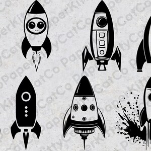 50 Rocket PNG & SVG Bundle, Rocket SVG Silhouettes Sublimation, Rocket ...