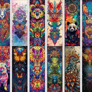 50 Mandala Printable Bookmarks, Mandala Digital Download Bookmark ...