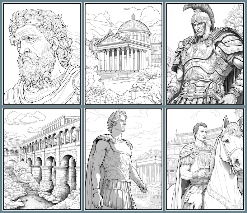 40 Ancient Rome Coloring Pages, Adults Printable Coloring Page With ...