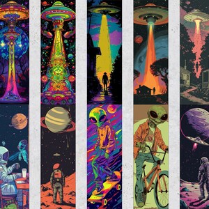 50 Alien and UFO Printable Bookmarks, Alien Digital Download Bookmark ...