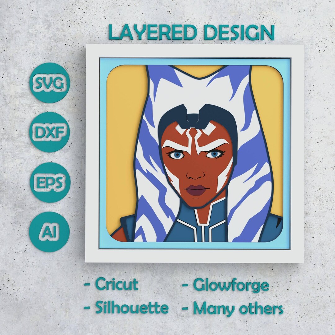 Star Saga Jedi Shadow Box, Jedi SVG Layered Design for Cricut ...