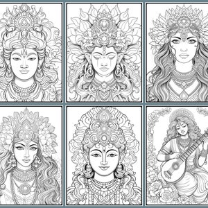 30 Hinduism Coloring Pages, Adults Printable Coloring Page Hinduist ...