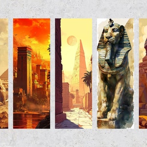 55 Egyptian Art Printable Bookmarks, Historical Digital Download ...