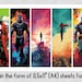 40 Superhero Printable Bookmarks, Comics Digital Download Bookmark ...