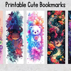 50 Cute Printable Bookmarks for Childrens Books, Cute Digital Download ...
