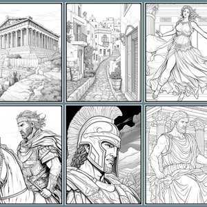 40 Ancient Greece Coloring Pages, Adults Printable Coloring Page With ...