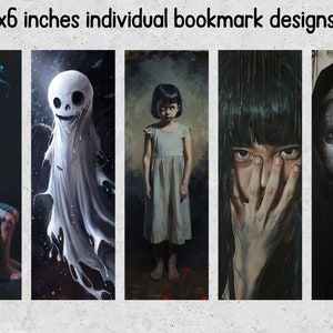 50 Horror Kids Printable Bookmarks, Horror Digital Bookmark Sheets ...