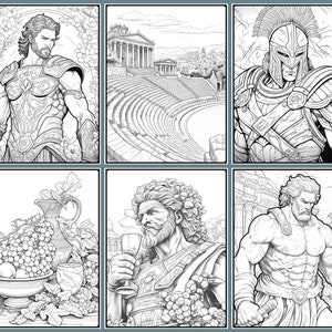 40 Ancient Greece Coloring Pages, Adults Printable Coloring Page With ...