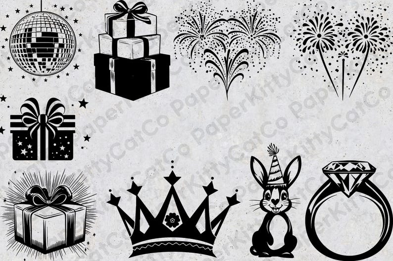 50 Celebration PNG & SVG Bundle, Holiday SVG Silhouettes Sublimation ...