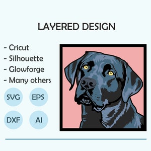 Labrador Retriever Shadow Box, SVG Layered Design for Cricut Silhouette ...