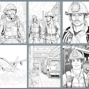 35 Brave Firefighters Coloring Pages, Printable Fireman Coloring Book ...