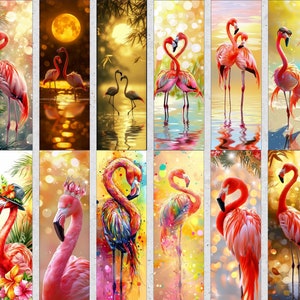 55 Flamingo Printable Bookmarks, Flamingo Digital Download Bookmark ...