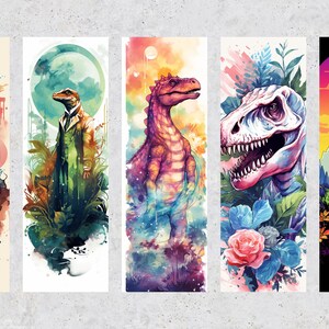 45 Dinosaurs Printable Bookmarks, Dinosaur Digital Download Bookmark ...
