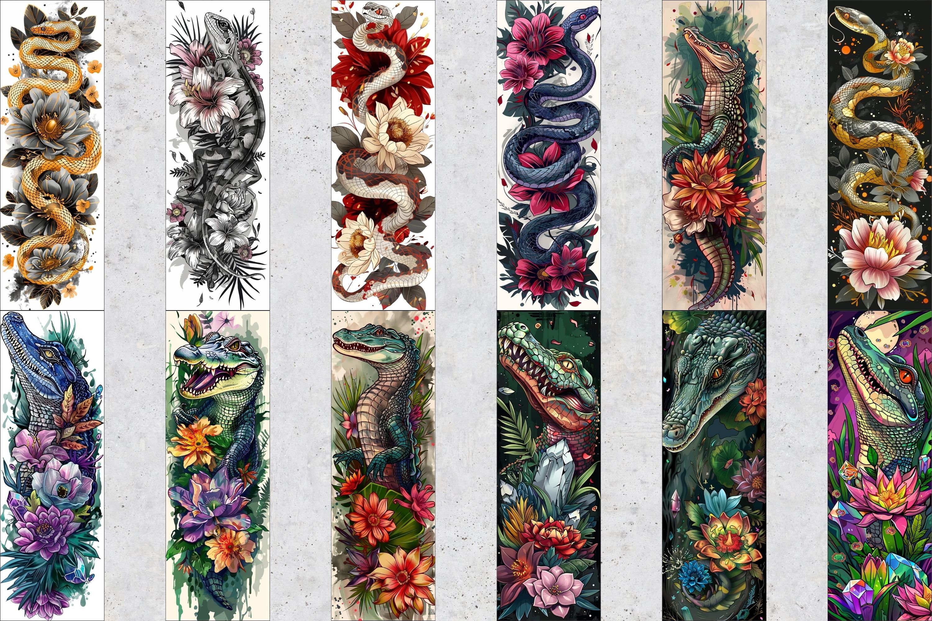 50 Reptile Printable Bookmarks, Reptile Digital Download Bookmark Sheet ...
