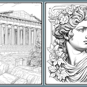 40 Ancient Greece Coloring Pages, Adults Printable Coloring Page With ...