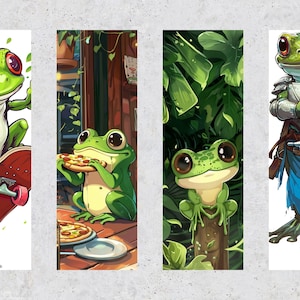 50 Frog Printable Bookmarks, Frog Digital Download Bookmark Sheets ...