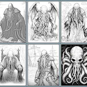 33 Cthulhu Coloring Pages, Adults Printable Coloring Page Cthulhu Arts ...