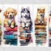 30 Cute Dogs Printable Bookmarks, Dogs Digital Download Bookmark Sheets ...