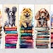 30 Cute Dogs Printable Bookmarks, Dogs Digital Download Bookmark Sheets ...