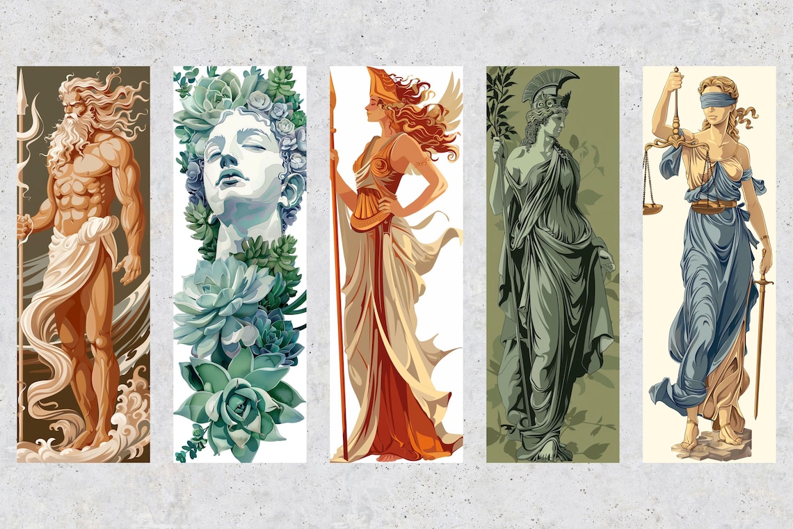 50 Ancient Greek God Printable Bookmarks, Greek Digital Download ...