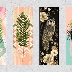 50 Boho Style Printable Bookmarks, Boho Digital Download Bookmark ...