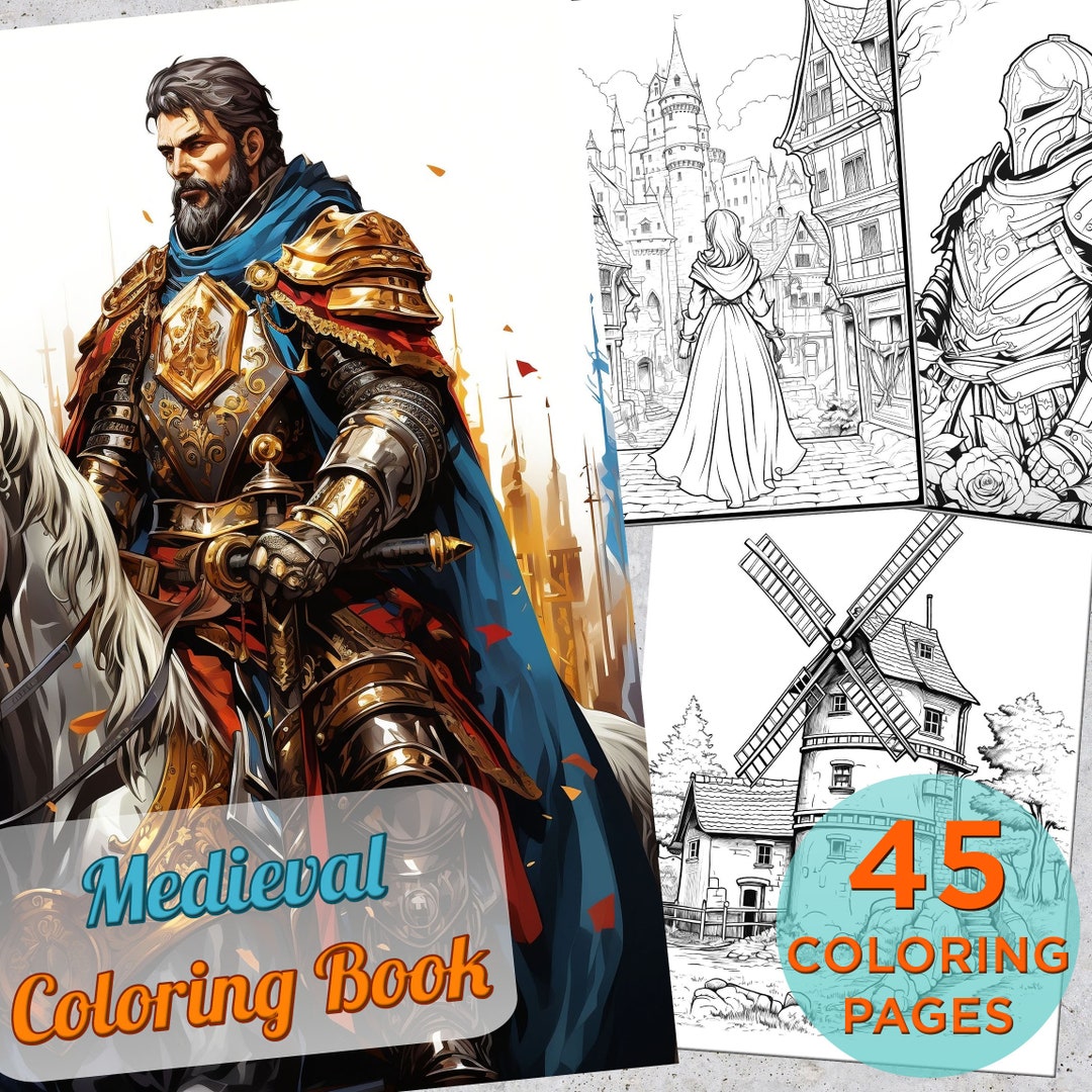 45 Medieval City Coloring Pages, Printable Coloring Page With Medieval ...