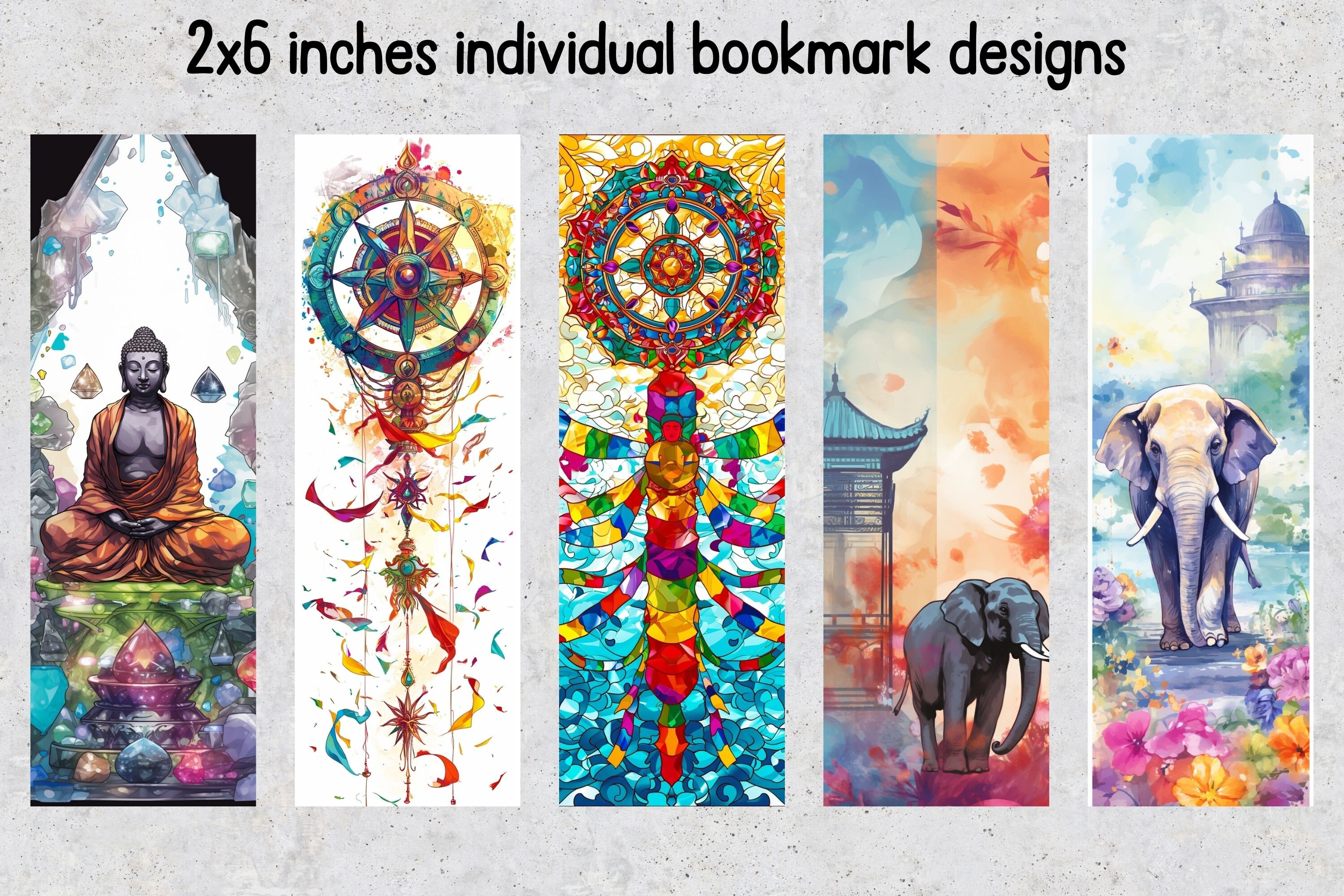 50 Buddhist Printable Bookmarks, Buddhism Digital Download Bookmark ...
