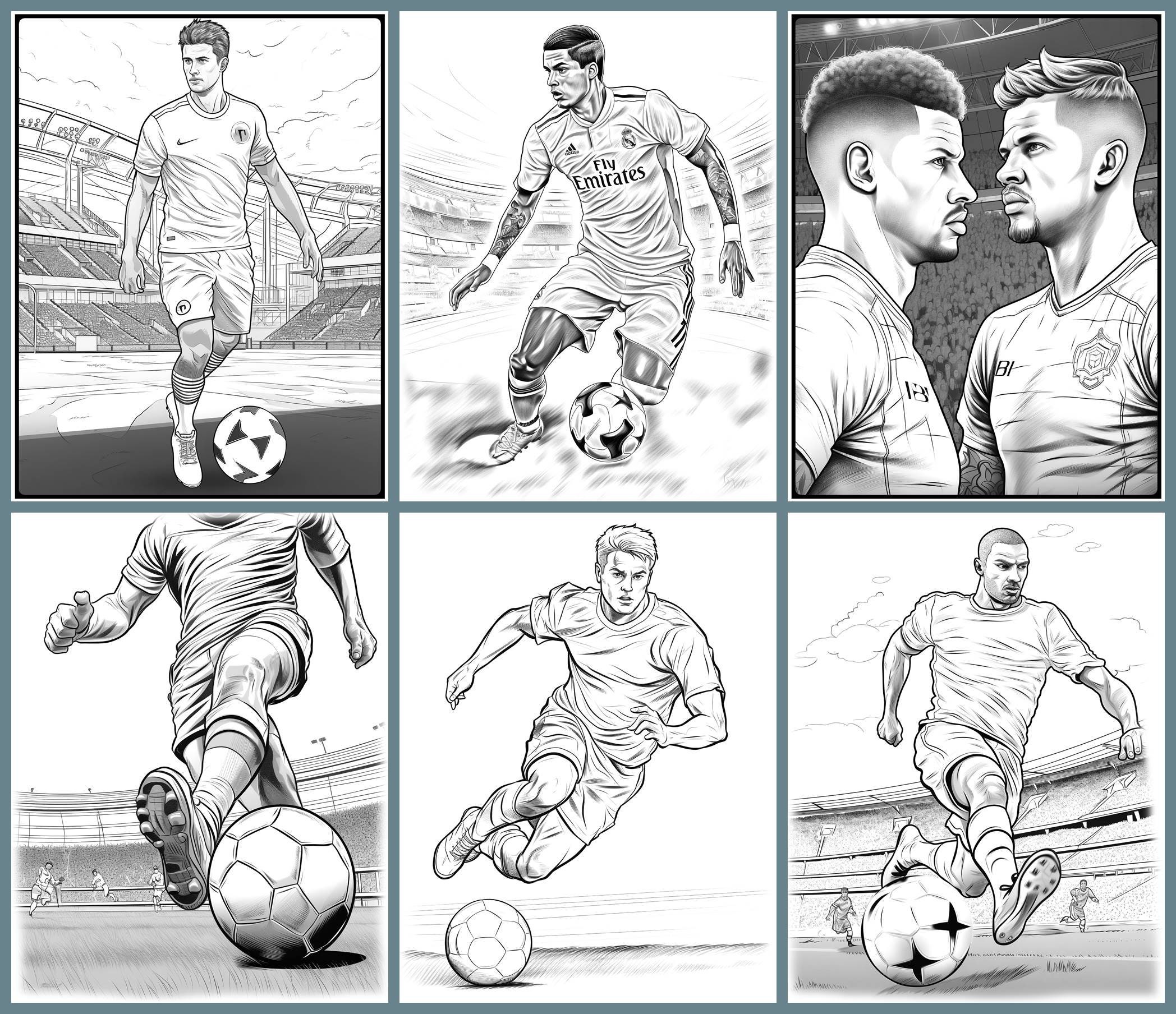 32 Football Coloring Pages, Football Adults Printable Grayscale ...
