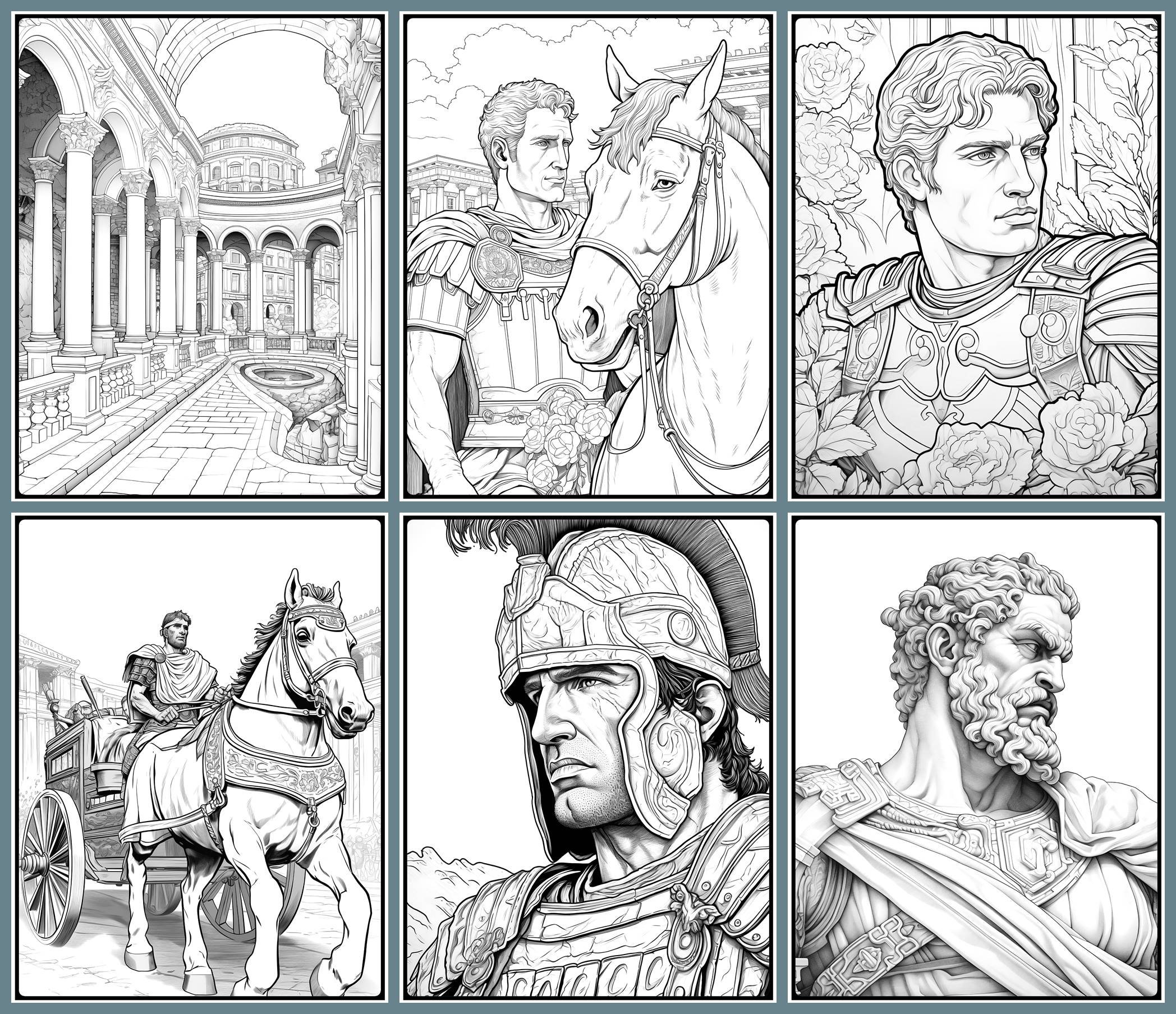 40 Ancient Rome Coloring Pages, Adults Printable Coloring Page With ...