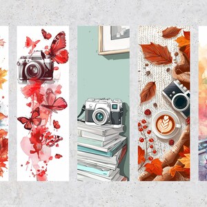 50 Photo Camera Printable Bookmarks, Camera Digital Download Bookmark ...
