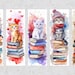 50 Cats on Books Printable Bookmarks, Kitten Digital Bookmark Sheets ...