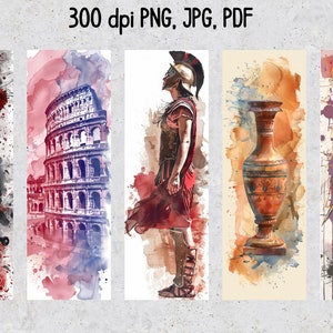 50 Ancient Rome Printable Bookmarks, Historical Digital Download ...