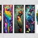 50 Parrot Printable Bookmarks, Parrot Digital Download Bookmark Sheets ...