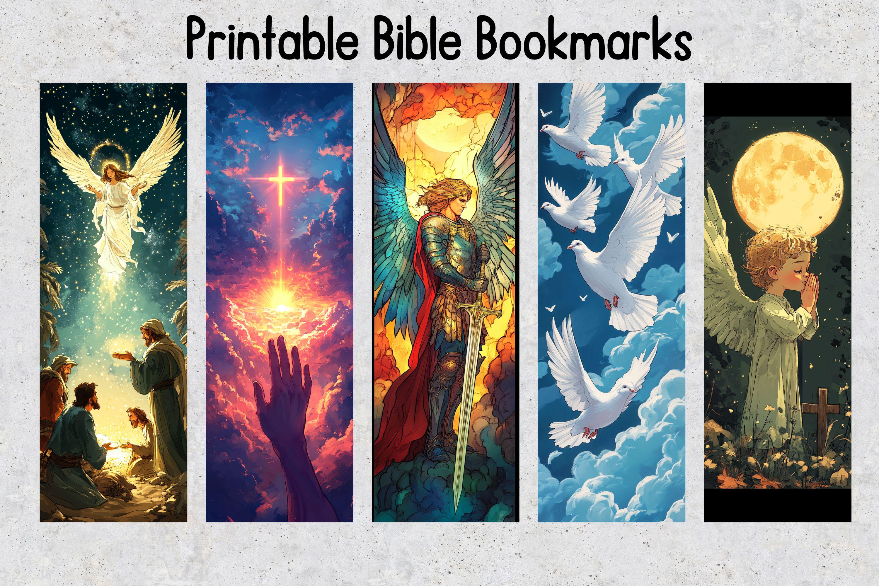50 Bible Printable Bookmarks, Biblical Stories Digital Download ...