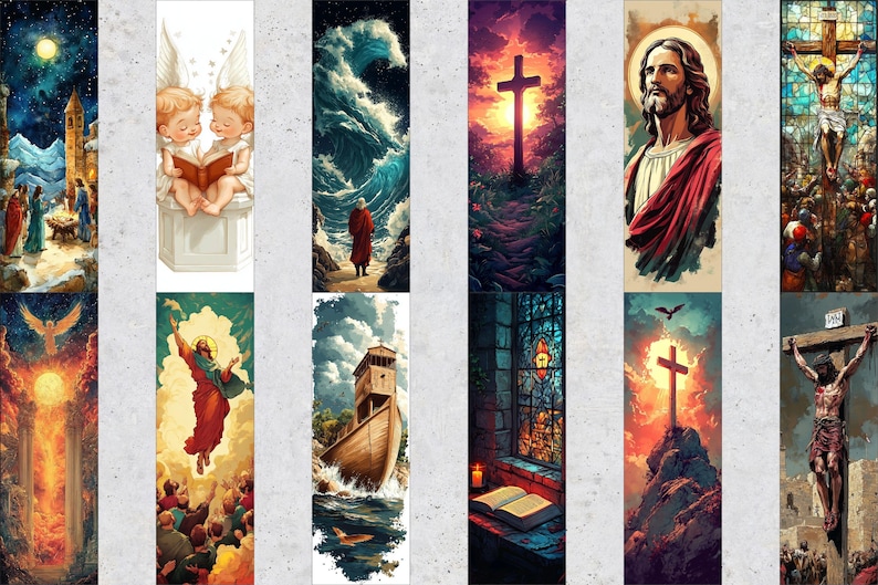 50 Bible Printable Bookmarks, Biblical Stories Digital Download ...