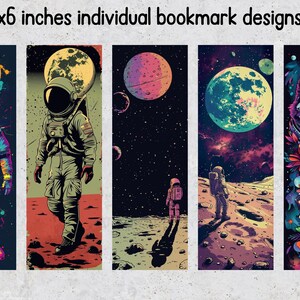 50 Astronaut Printable Bookmarks, Spaceman Digital Download Bookmark ...