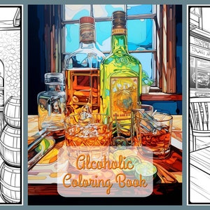 30 Alcohol Coloring Pages, Alcoholic Adults Printable Grayscale ...