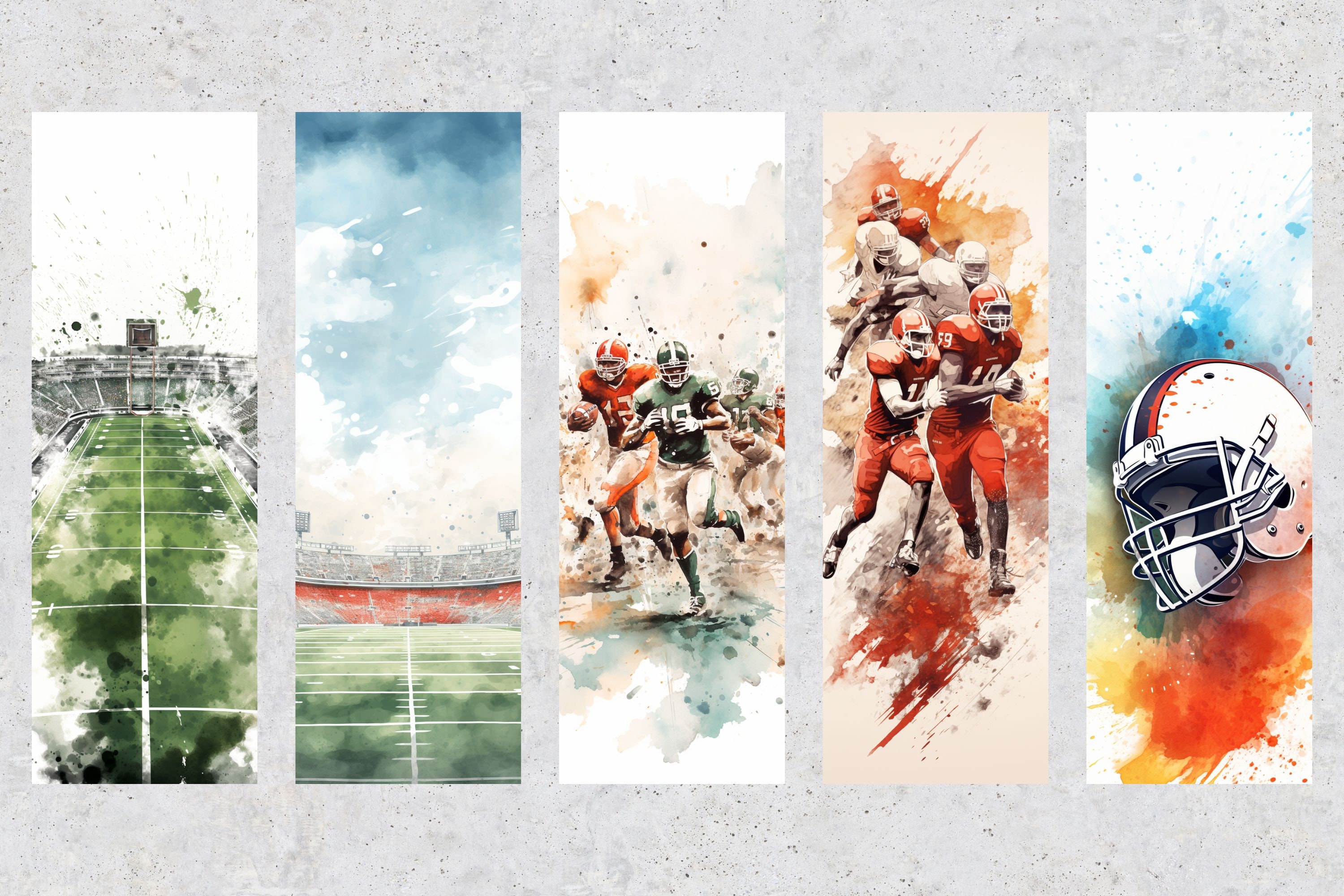 45 American Football Printable Bookmarks, Football Digital Bookmark ...