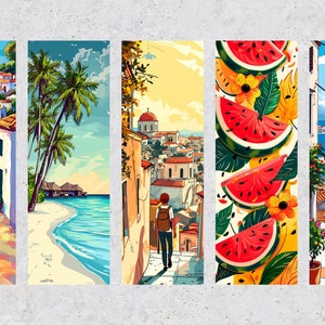 40 Vacation Printable Bookmarks, Summer Digital Download Bookmark ...