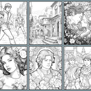 32 Romeo and Juliet Coloring Pages, Romantic Fairy Tale Printable ...