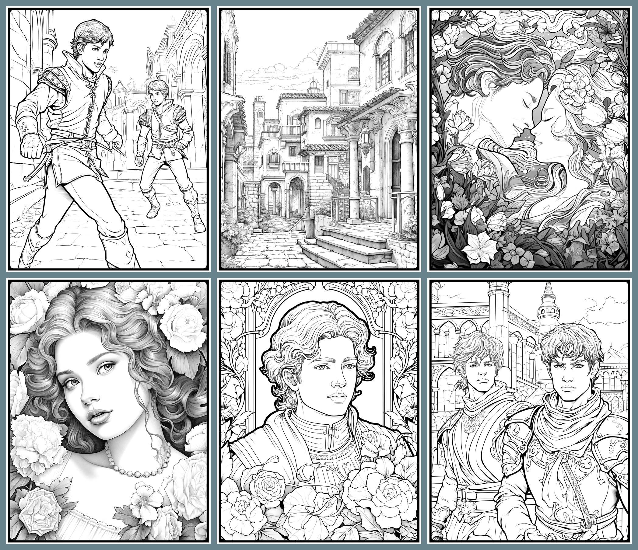 32 Romeo and Juliet Coloring Pages, Romantic Fairy Tale Printable ...