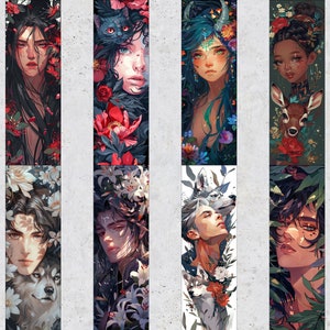 50 Anime Hero Printable Bookmarks, Anime Arts Digital Bookmark Sheets ...